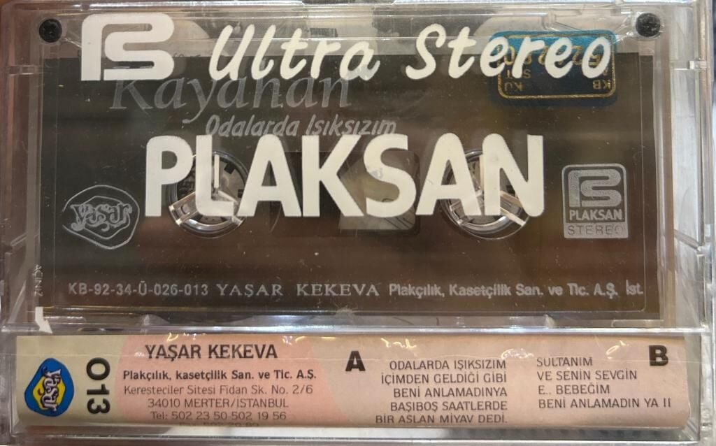 KASET Kayahan – Odalarda Işıksızım 1992 BASKI KASET